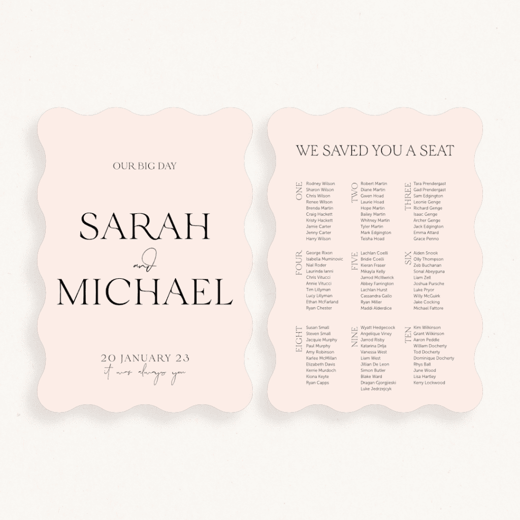 Sarah Bundle: Welcome Sign + Seating Chart - Gracie Creative