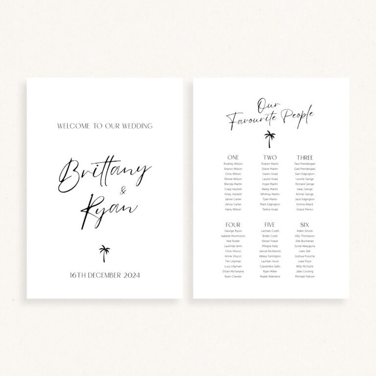 Cove Bundle: Welcome Sign + Seating Chart - Gracie Creative